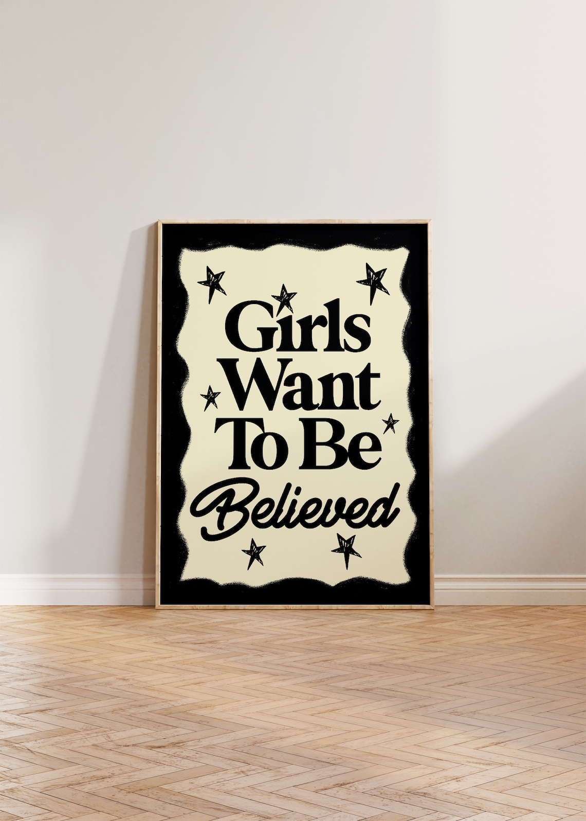 Feminist Print, Retro Wall Art, Feminism Print, Girls Want To Be ...