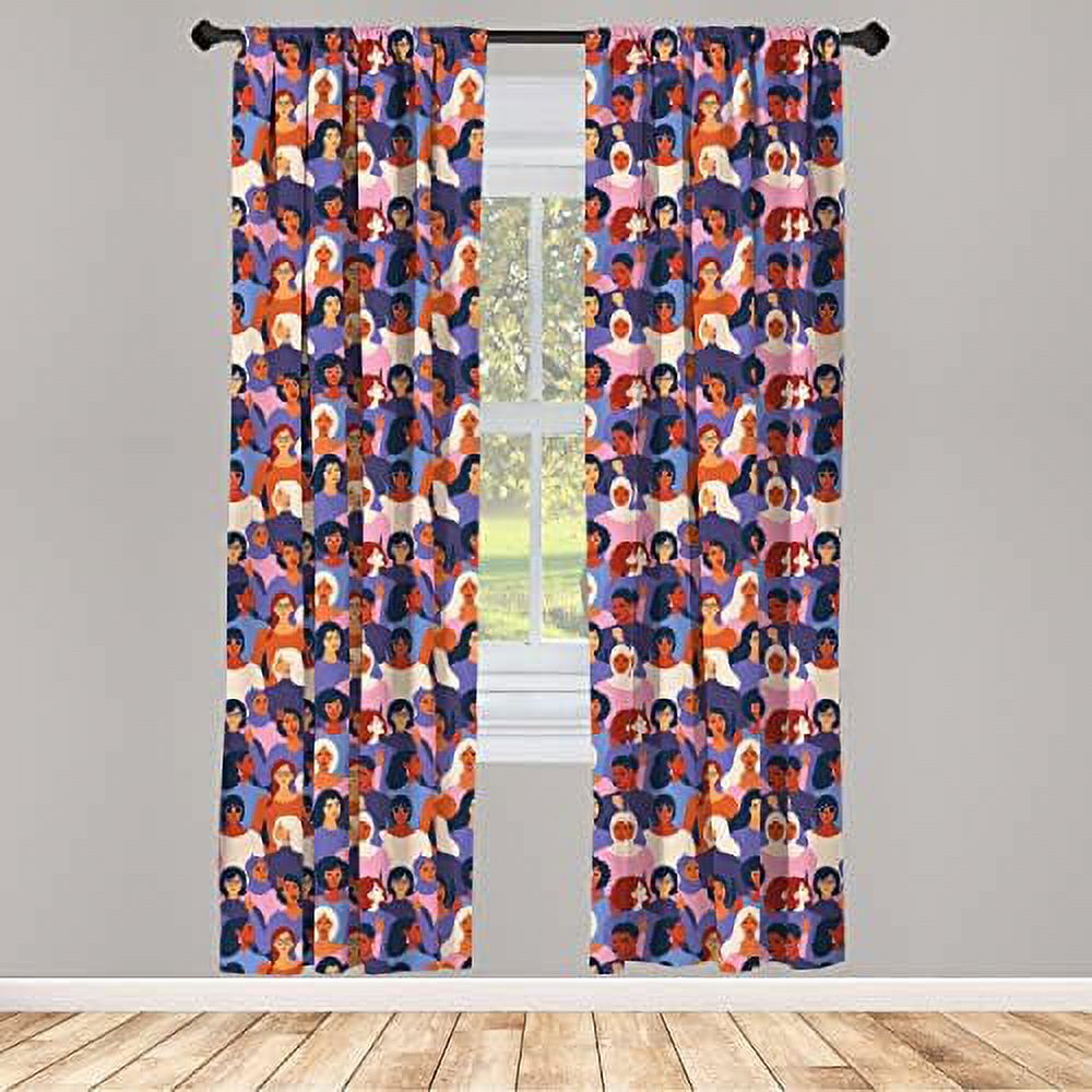 Feminist Window Curtains, Female Of Diverse Ethnics Or Backgrounds ...