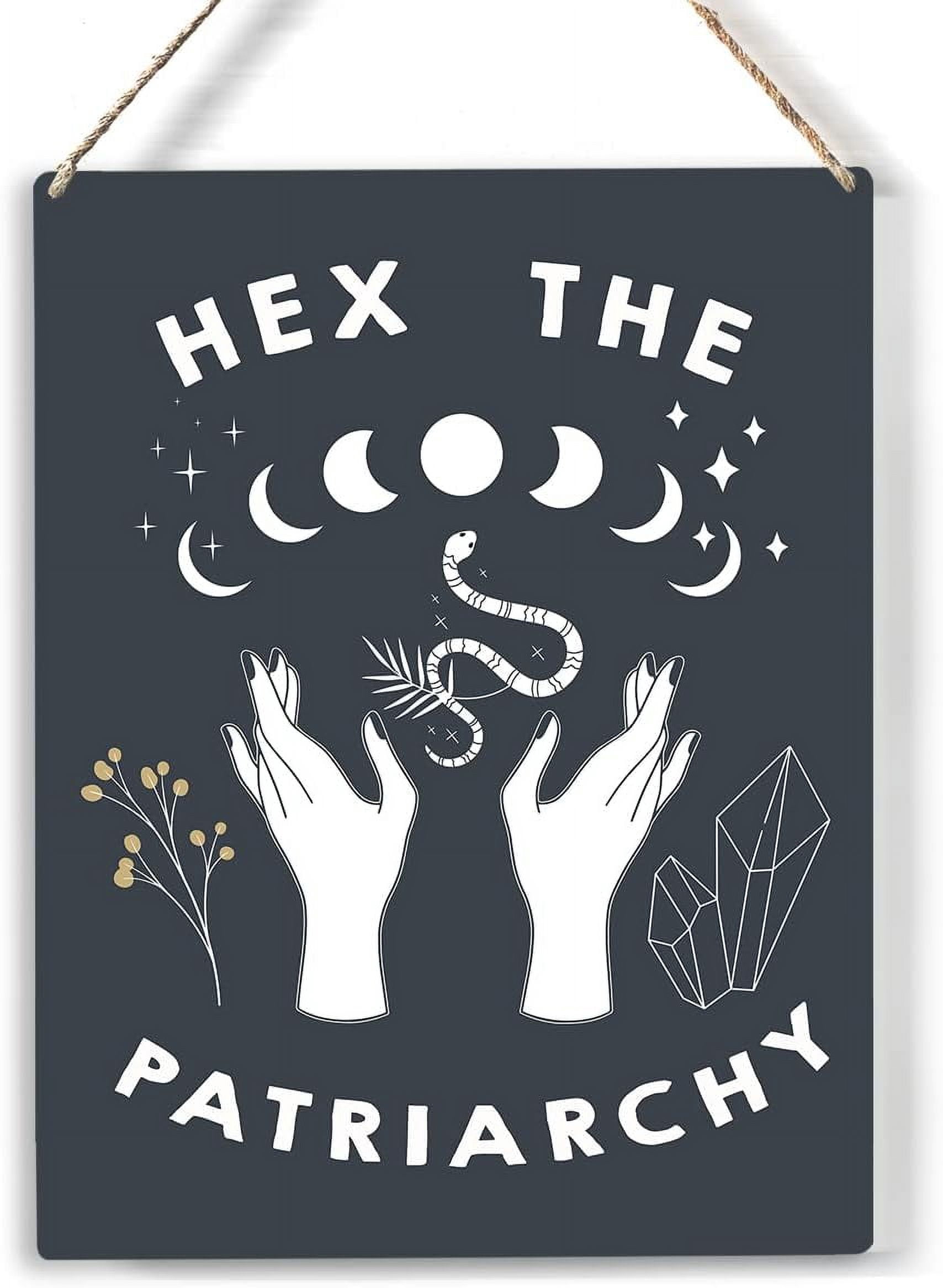Feminist Witch Wood Sign Moon Empowered Woman Feminist Witch Wooden ...