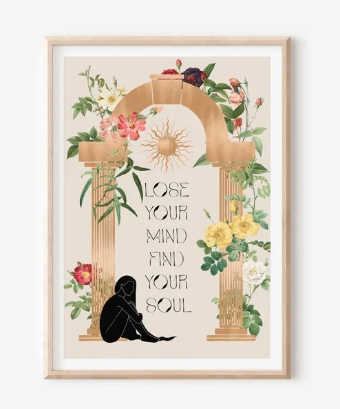 Femme Floral Arch Print - Boho Arch, Mid Century Modern, Female Goddess ...
