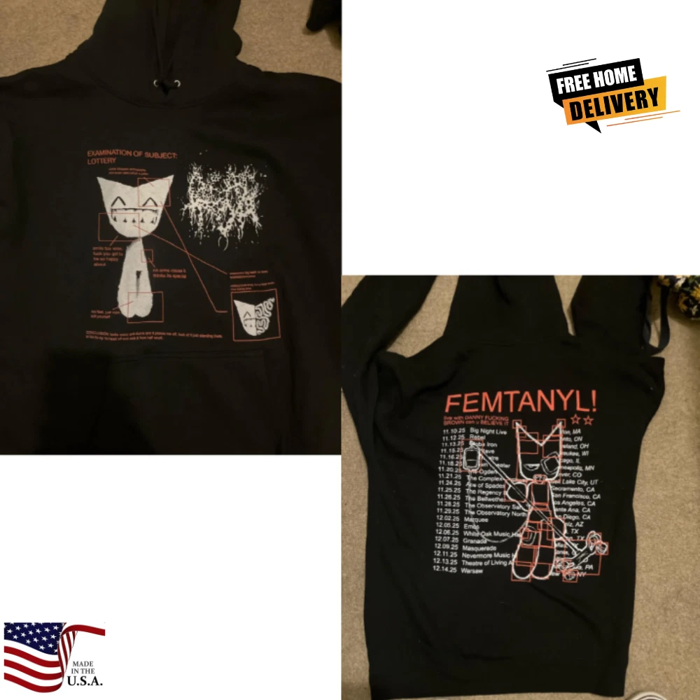 Femtanyl Merch for Danny Brown Stardust Tour 2025 Hoodie - Walmart.com
