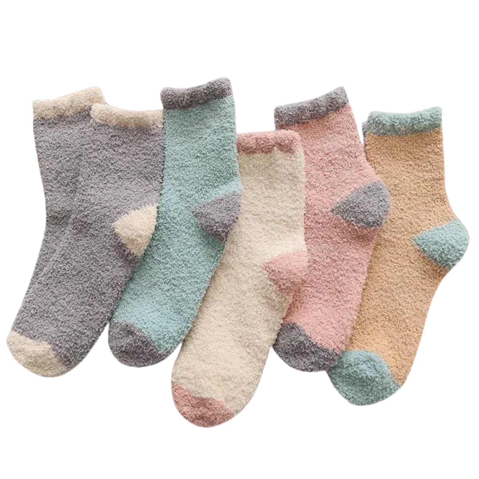 TRANSLINK Womens Fluffy Socks Cozy Fluffy Winter Warm Socks Microfiber ...