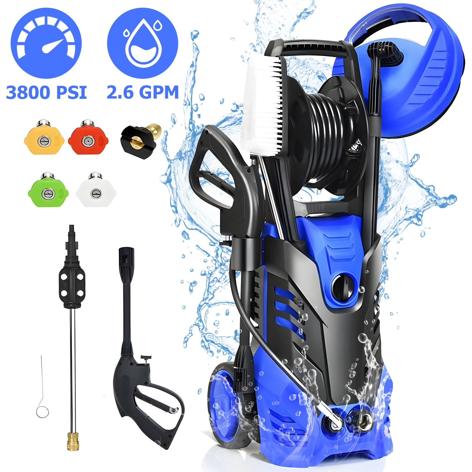 Vebreda 3800 PSI Electric Pressure Washer Lightweight Power Pressure ...