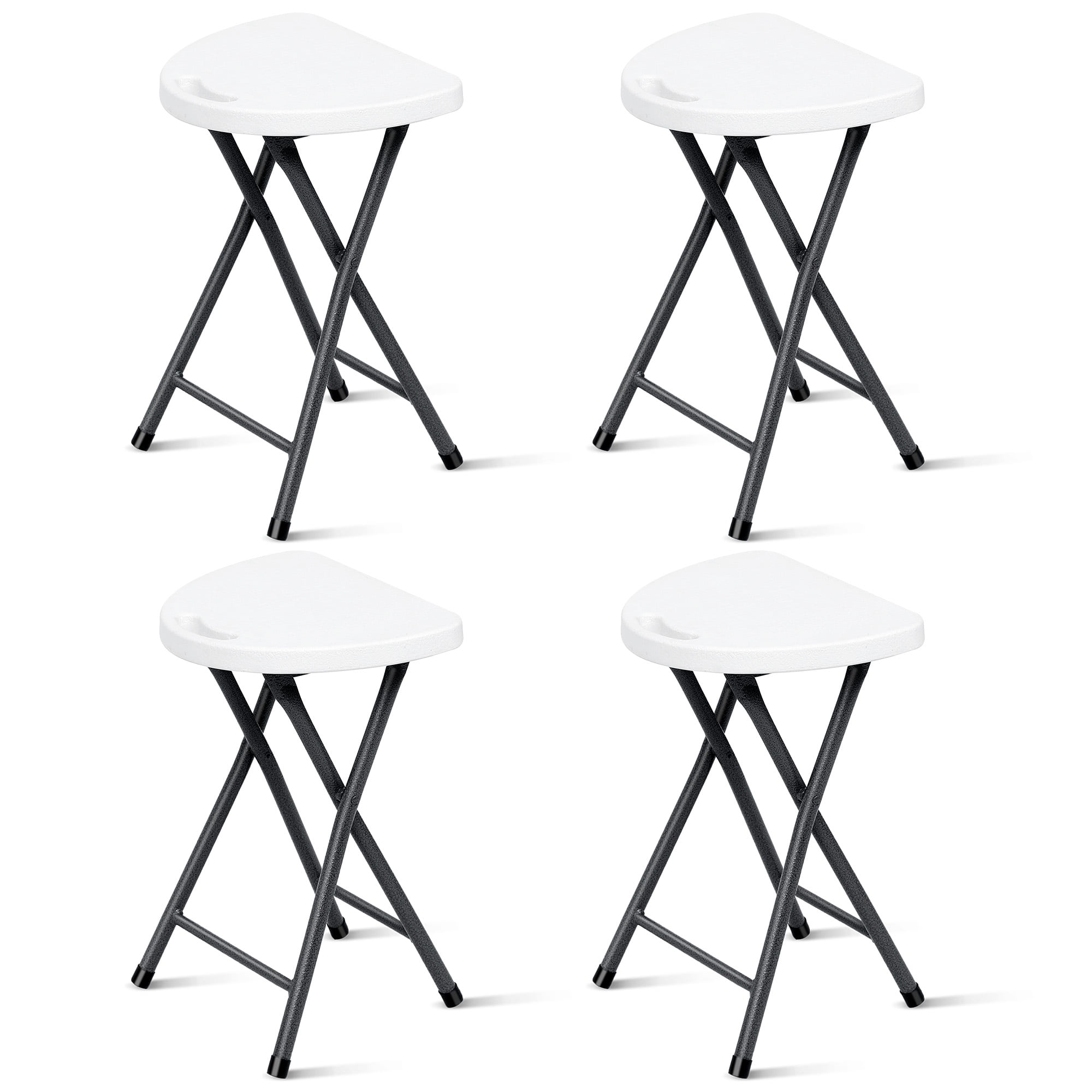 Fenbeli 4 Pack Portable Folding Stool with Handle, 18 Inch Foldable ...