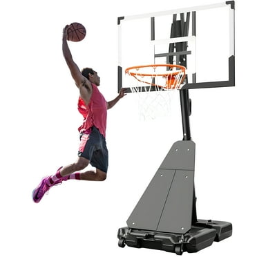 Portable Basketball Hoop System Stand Height Adjustable 7.5ft - 9.2ft ...