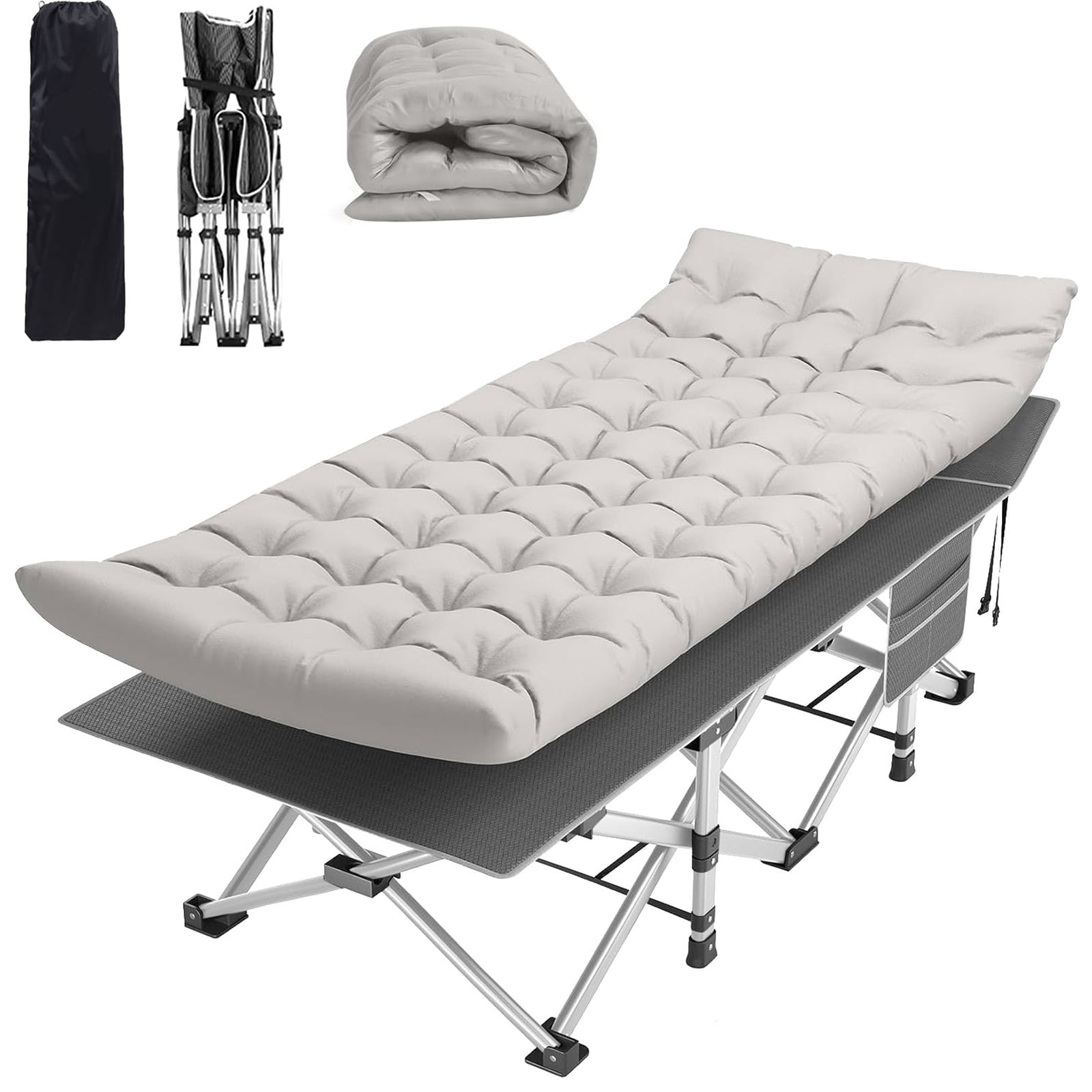 Fenbeli 28in Folding Camping Cot for Adults Heavy-duty Sleeping Cot ...