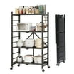 ZenSports 5-Tier 300LBS Steel Wire Shelving Unit with Wheels for ...