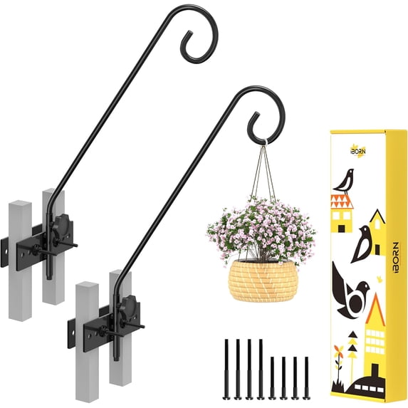 Fence Deck Hook Rail Hook Heavy Duty Bird Feeder Pole 13 Inch Solid ...