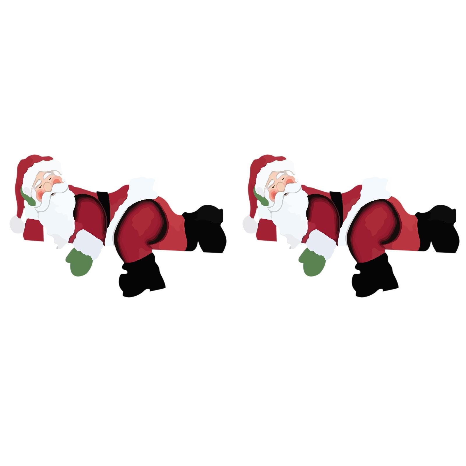 Fence Decorations Outdoor,Christmas Decorations Outdoor Lifelike Santa ...