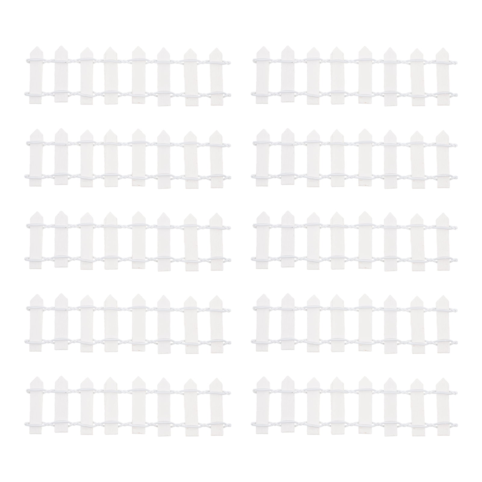 Fence Fairy Miniature Picket Toy Mini Garden Farm Decorative Wood Short ...