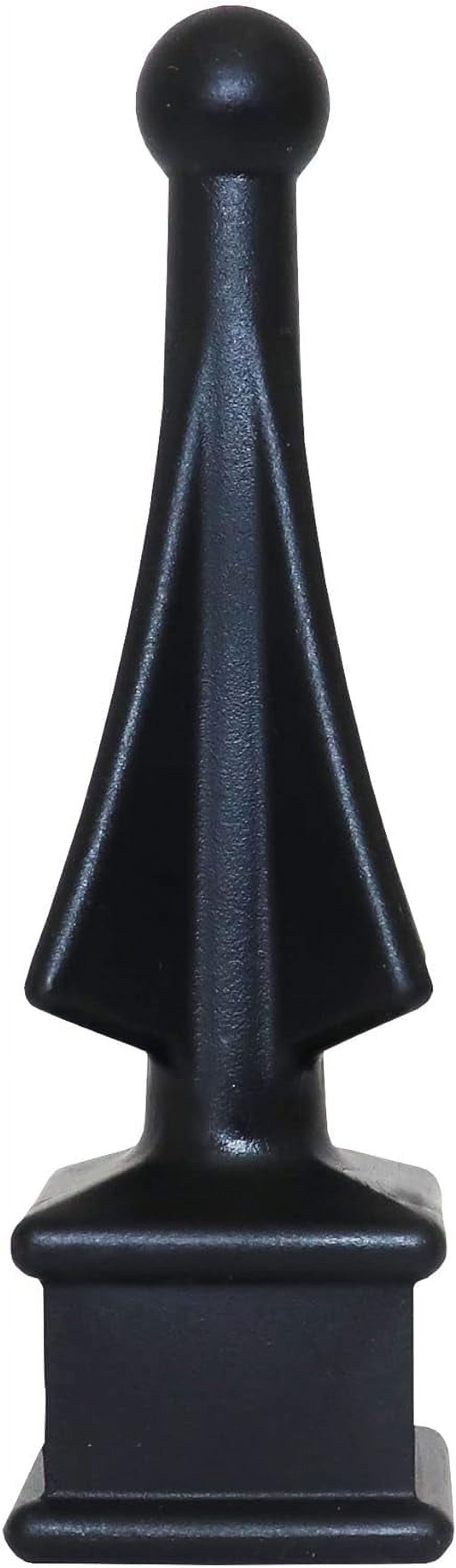 Fence Finials Four-Sided Spire Wing Tip High-Impact Polypropylene Black ...