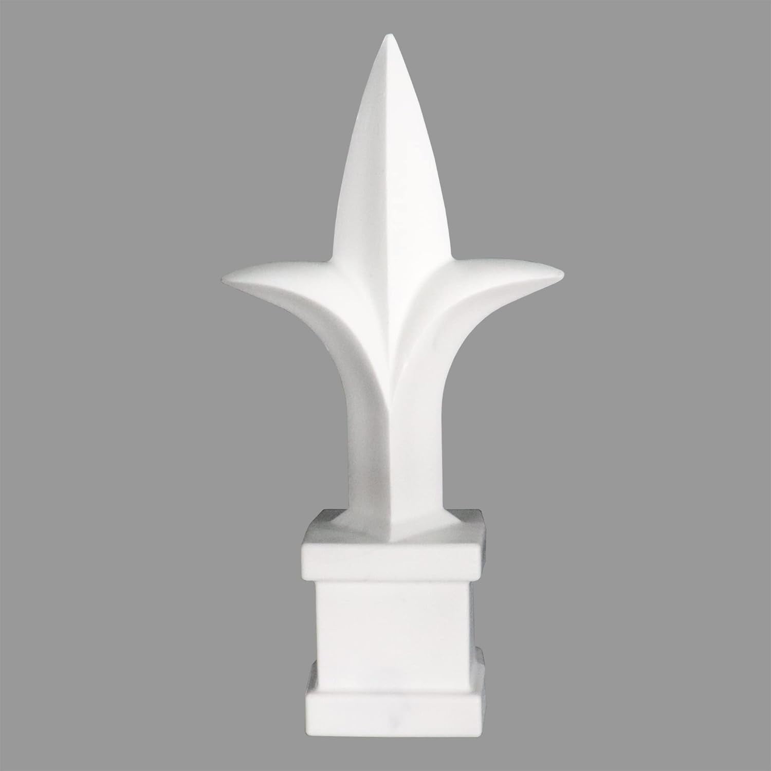 Fence Finials Spear High-Impact Polypropylene White Finial Fence Topper ...