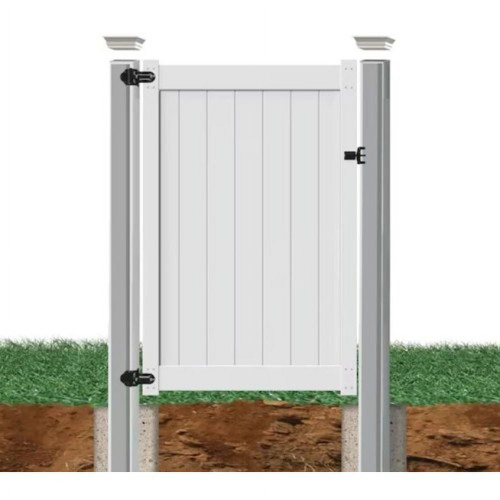 Fence Gate 4ft width Privacy Vinyl White - Walmart.com