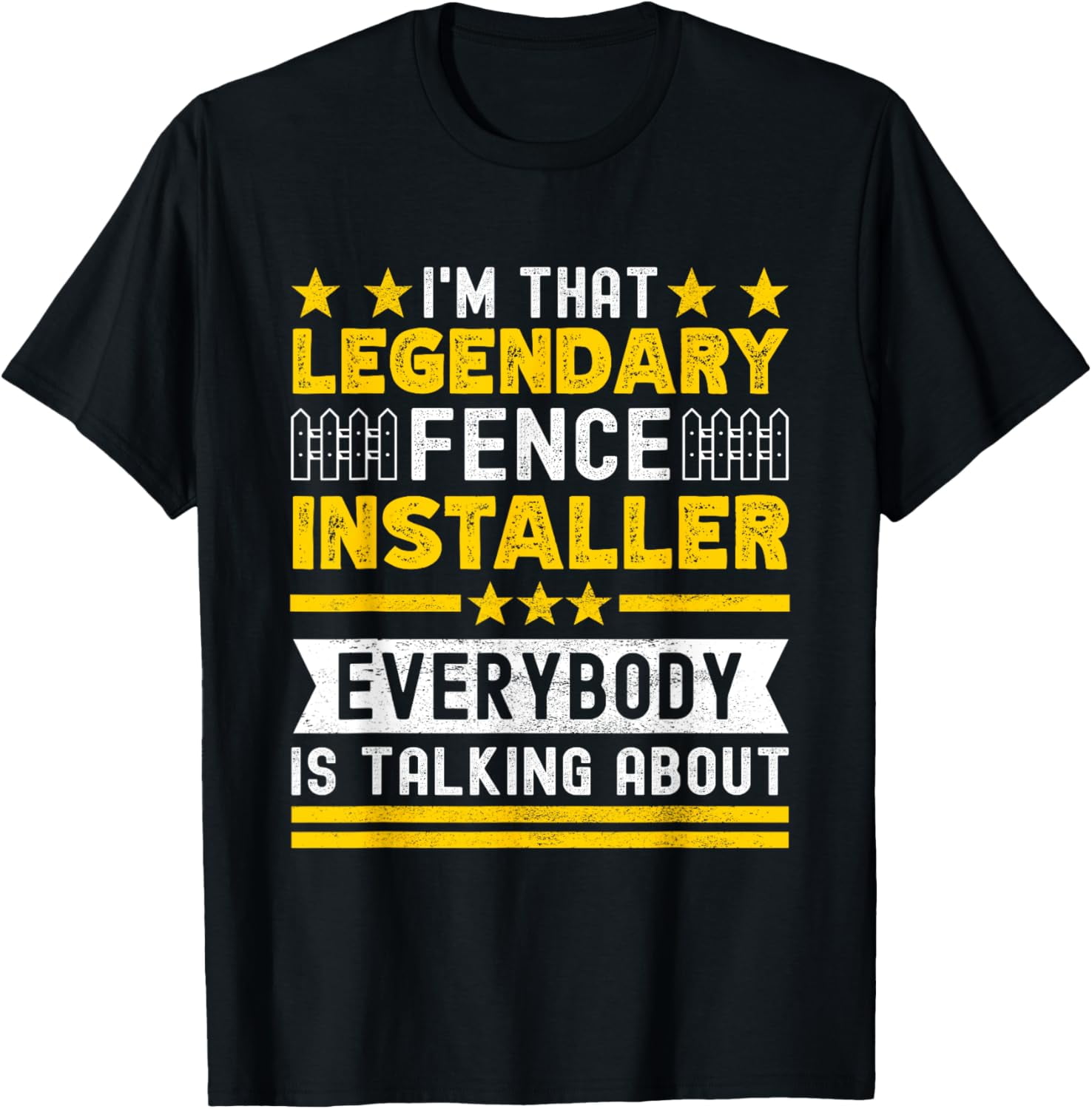 Fence Installer Fence Erector Fence Builder T-Shirt - Walmart.com