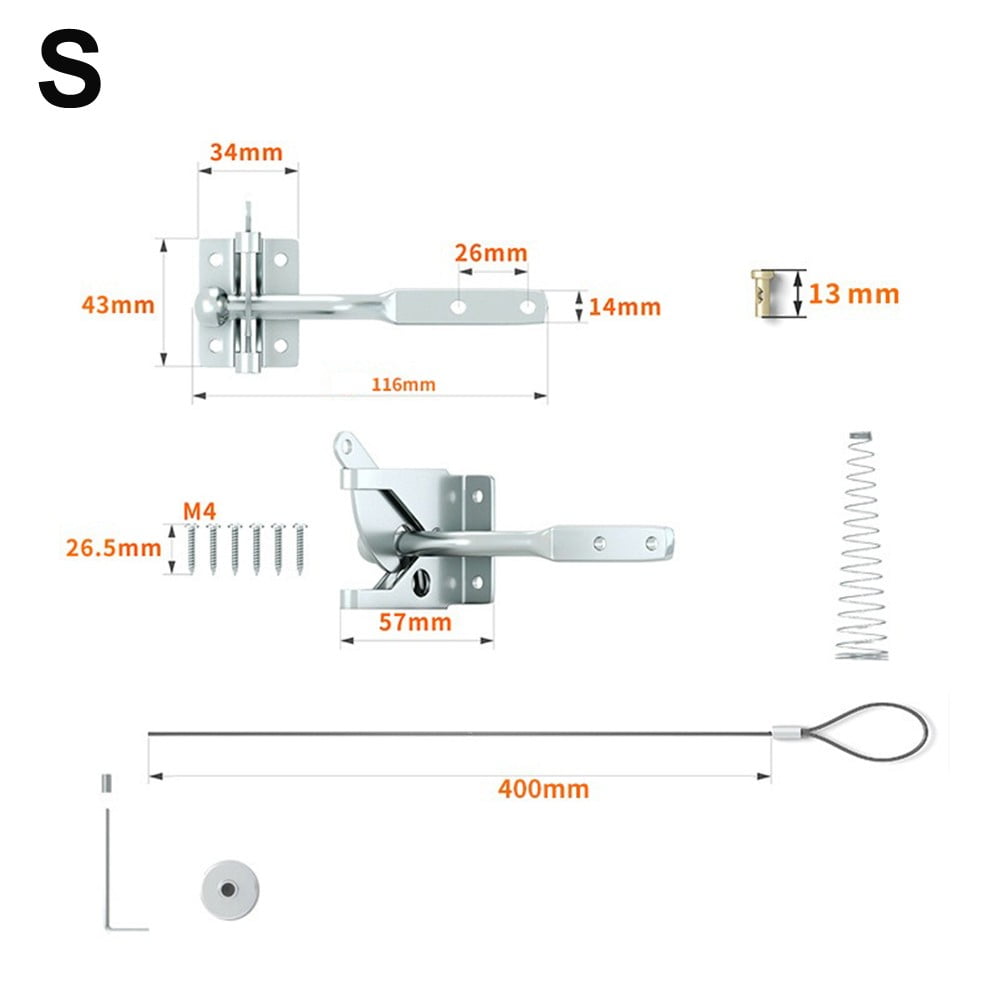 Fence Latch Door Lock Self Locking Gate Latch for Wooden Fence Heavy ...
