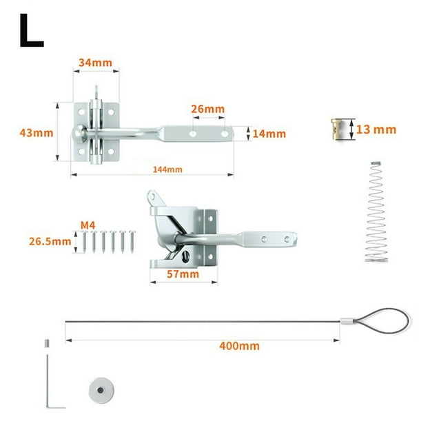 Fence Latch Door Lock Self Locking Gate Latch For Wooden Fence Heavy