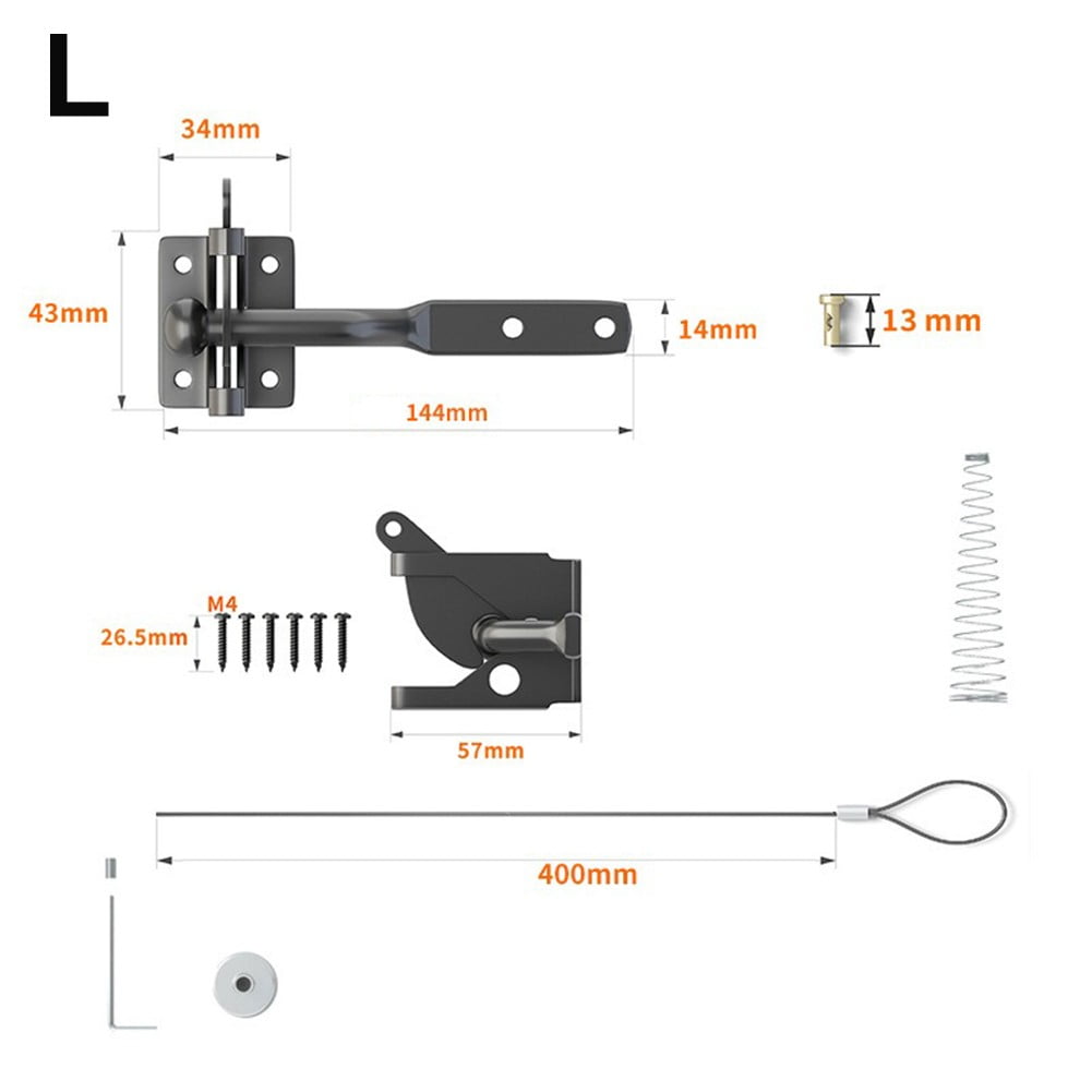 Fence Latch Door Lock Self Locking Gate Latch for Wooden Fence Heavy ...