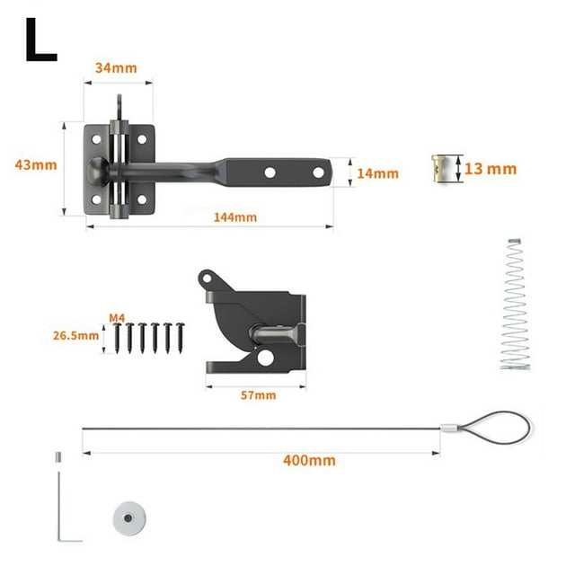 Fence Latch Door Lock Self Locking Gate Latch For Wooden Fence Heavy