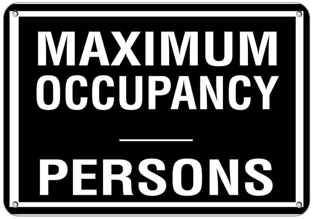 Fence Maximum Occupancy Persons Activity Pool Street Sign Retro Metal ...