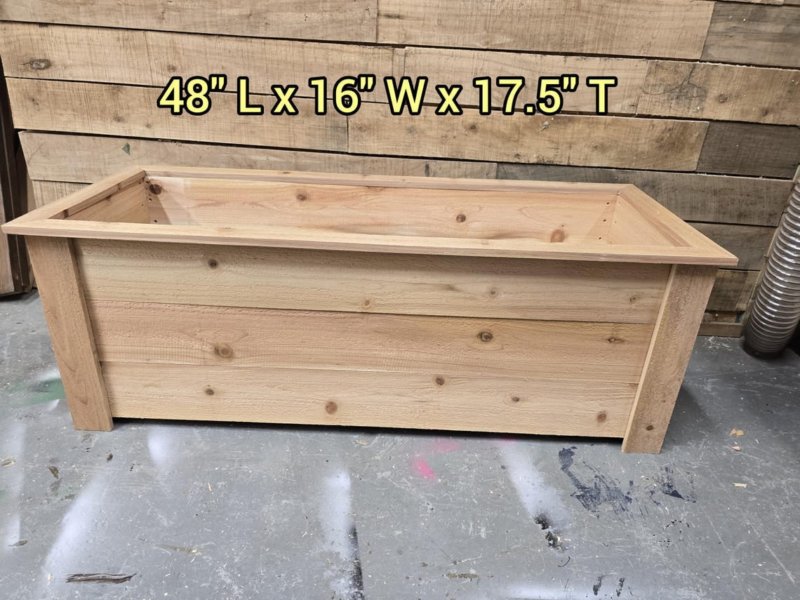 Fence Picket Planter Box Cedar Plans with Cut Lists (Printed ...