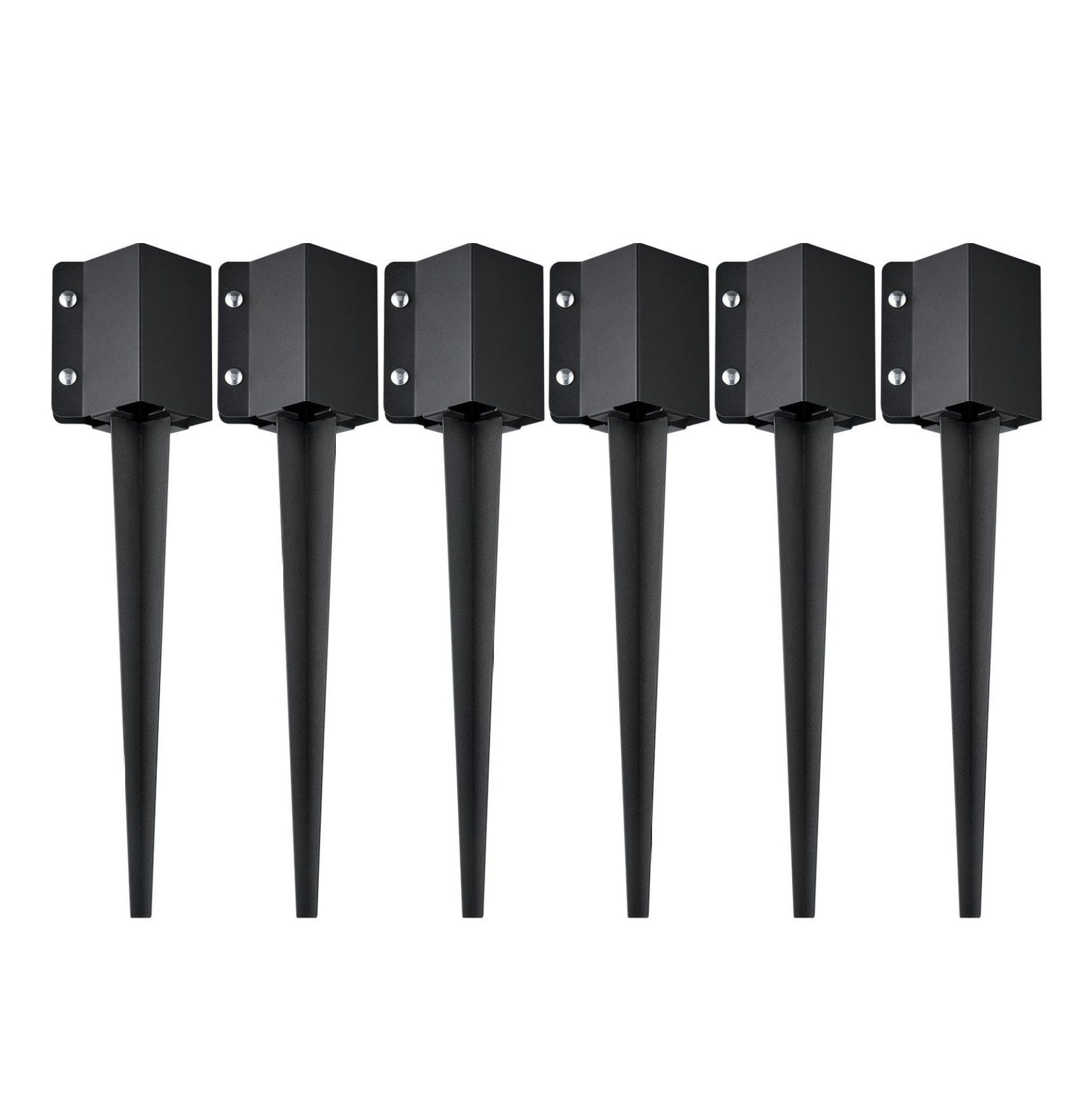 Fence Post Anchor Ground Spike, 6 Pack 24 x 4 x 4 Inches Outer Diameter ...