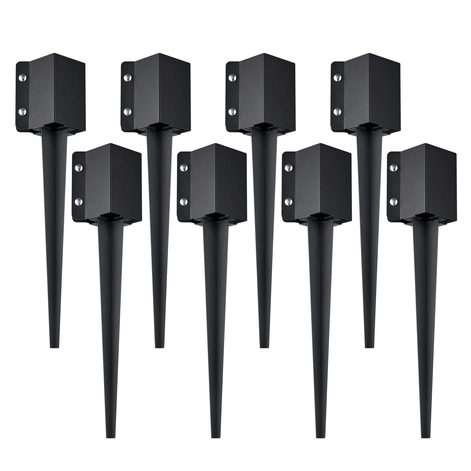 Fence Post Anchor Ground Spike 8 Pack 24x4x4 Inch Outer 3.5x3.5 Inch ...