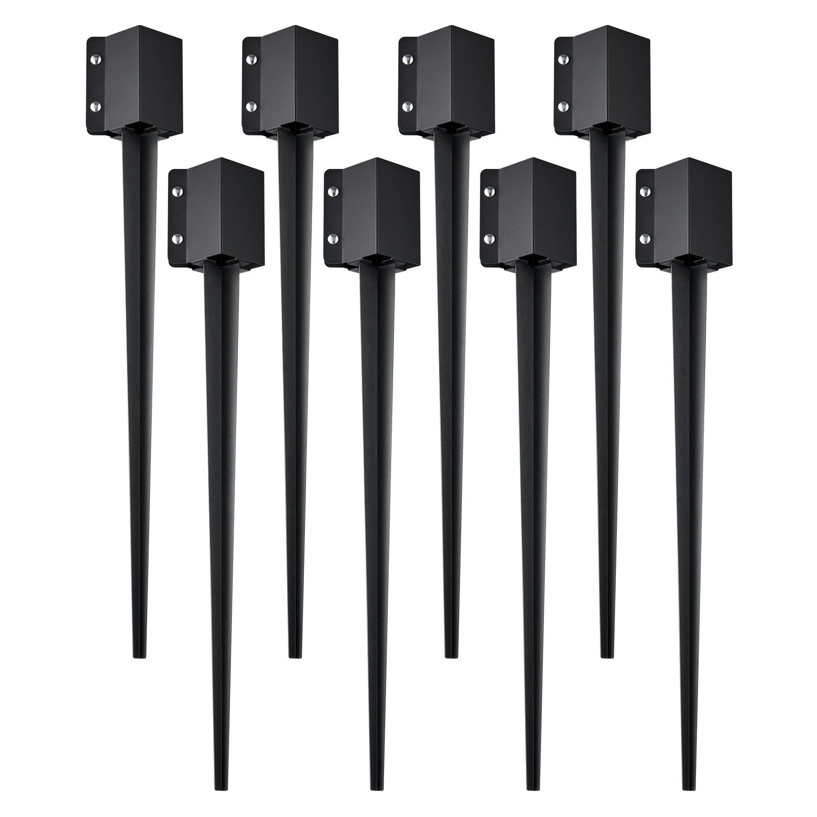 Fence Post Anchor Ground Spike, 8 Pack 36 x 4 x 4 Inches Outer Diameter ...