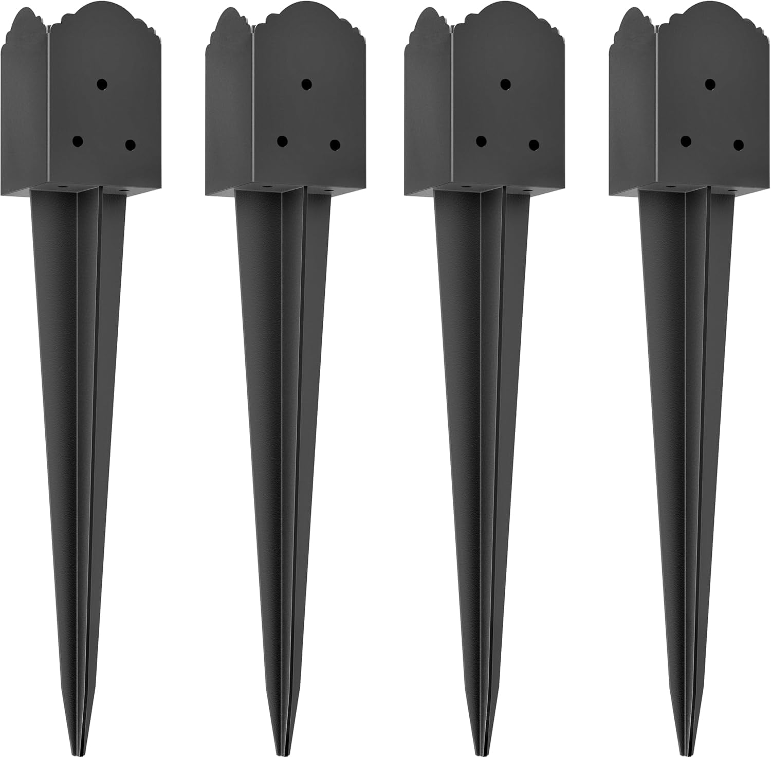 Fence Post Anchor, Heavy Duty Ground Spikes, Decorative Post Base Stake ...