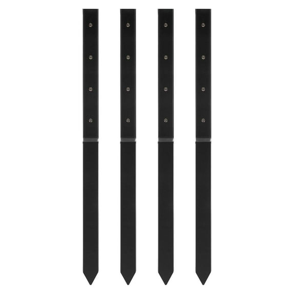 Fence Post Anchor Repair Kit 4-Pack - 2x2 Inch Steel Ground Spikes for ...