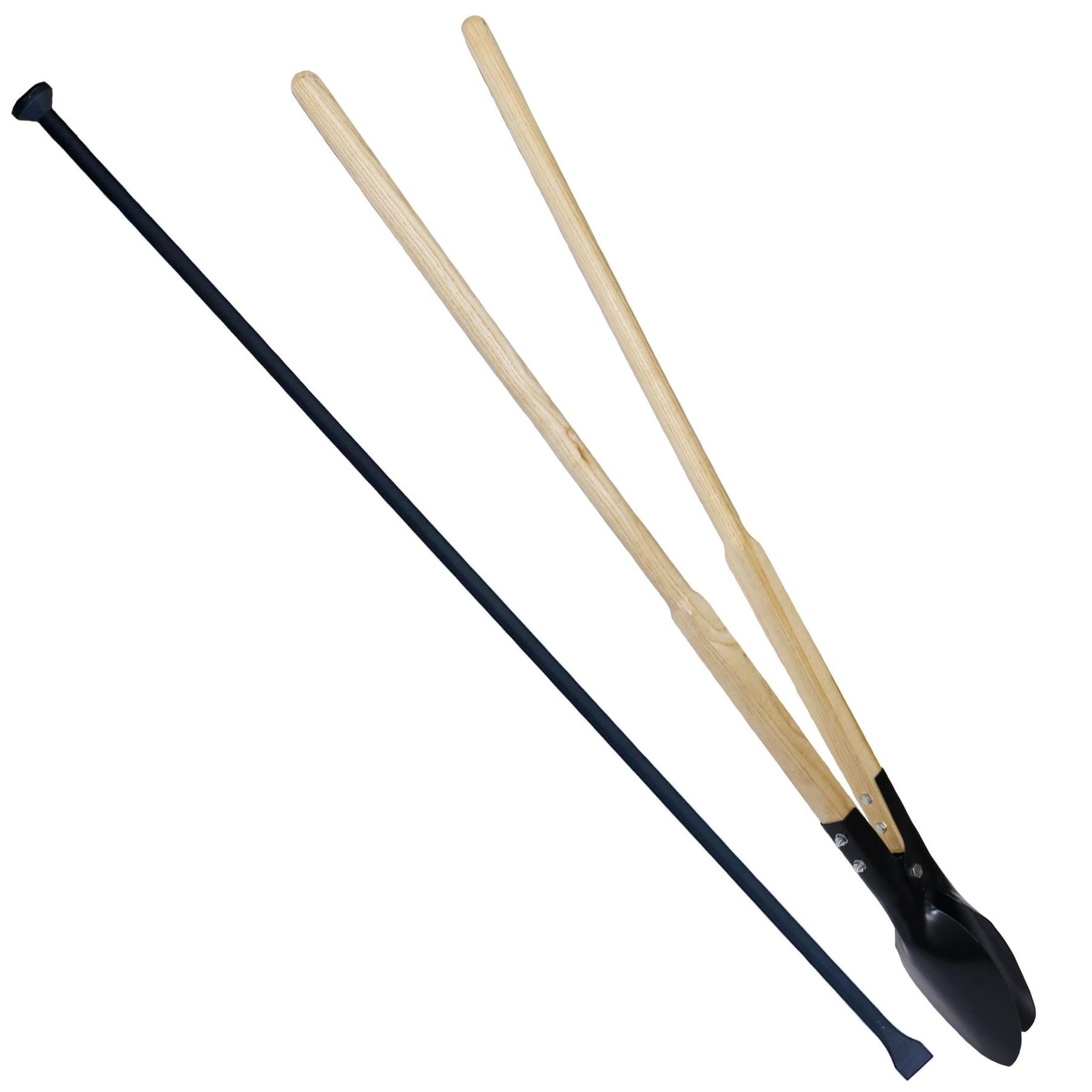 Fence Post Hole Shovel Spade & 6ft Digging Chisel Bar for Garden ...