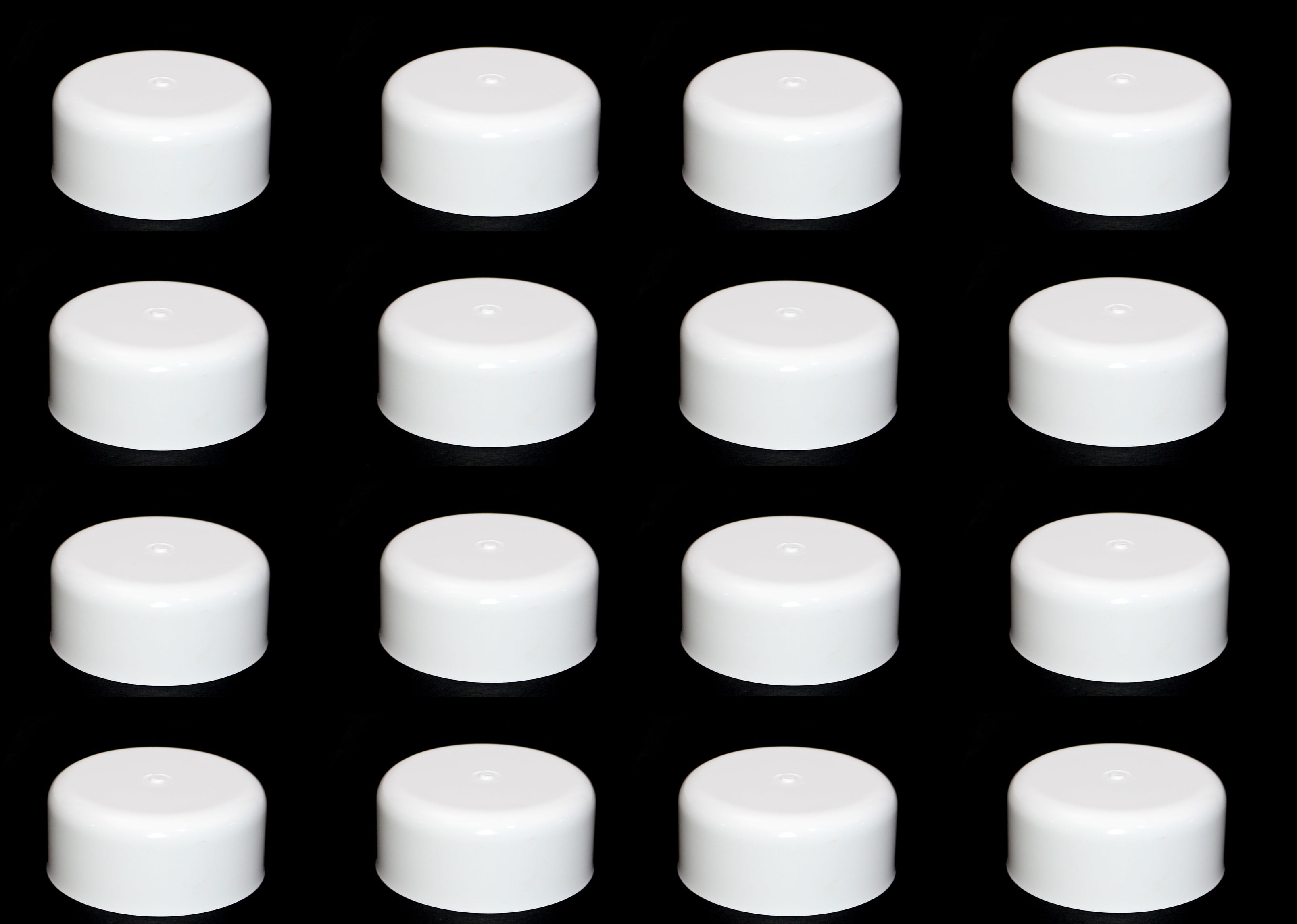 Fence Post Plastic Caps Black or White Round Plastic Caps fit 3.5 (3 1/ ...