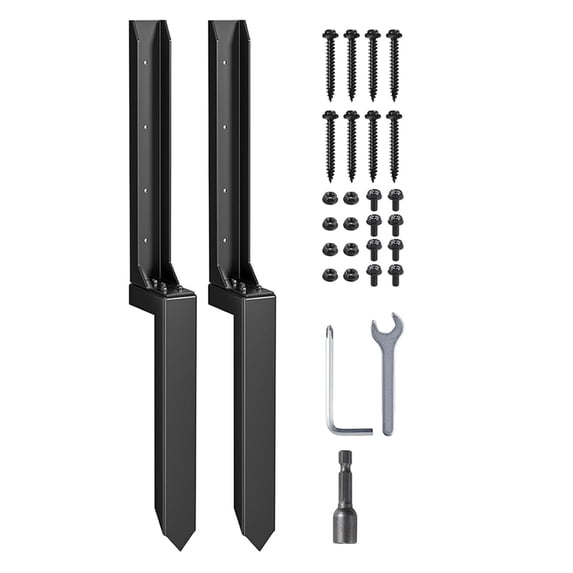 Fence Post Repair Kit,Heavy Duty Steel Fence Post Anchor Ground Spike ...