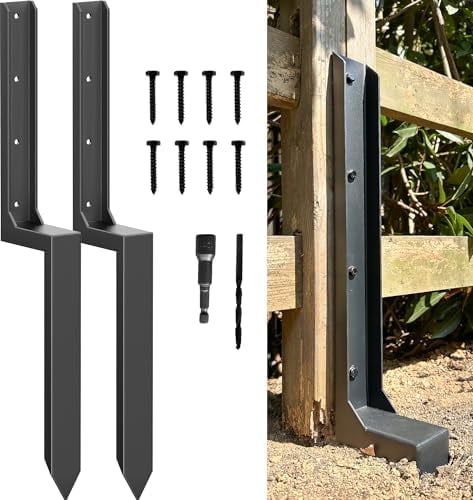 Fence Post Repair Kit - Quick Fix Broken/Leaning 4x4/6x6 Wood Posts ...