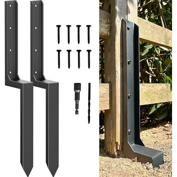 Fence Post Repair Kit - Quick Fix Broken/Leaning 4x4/6x6 Wood Posts ...