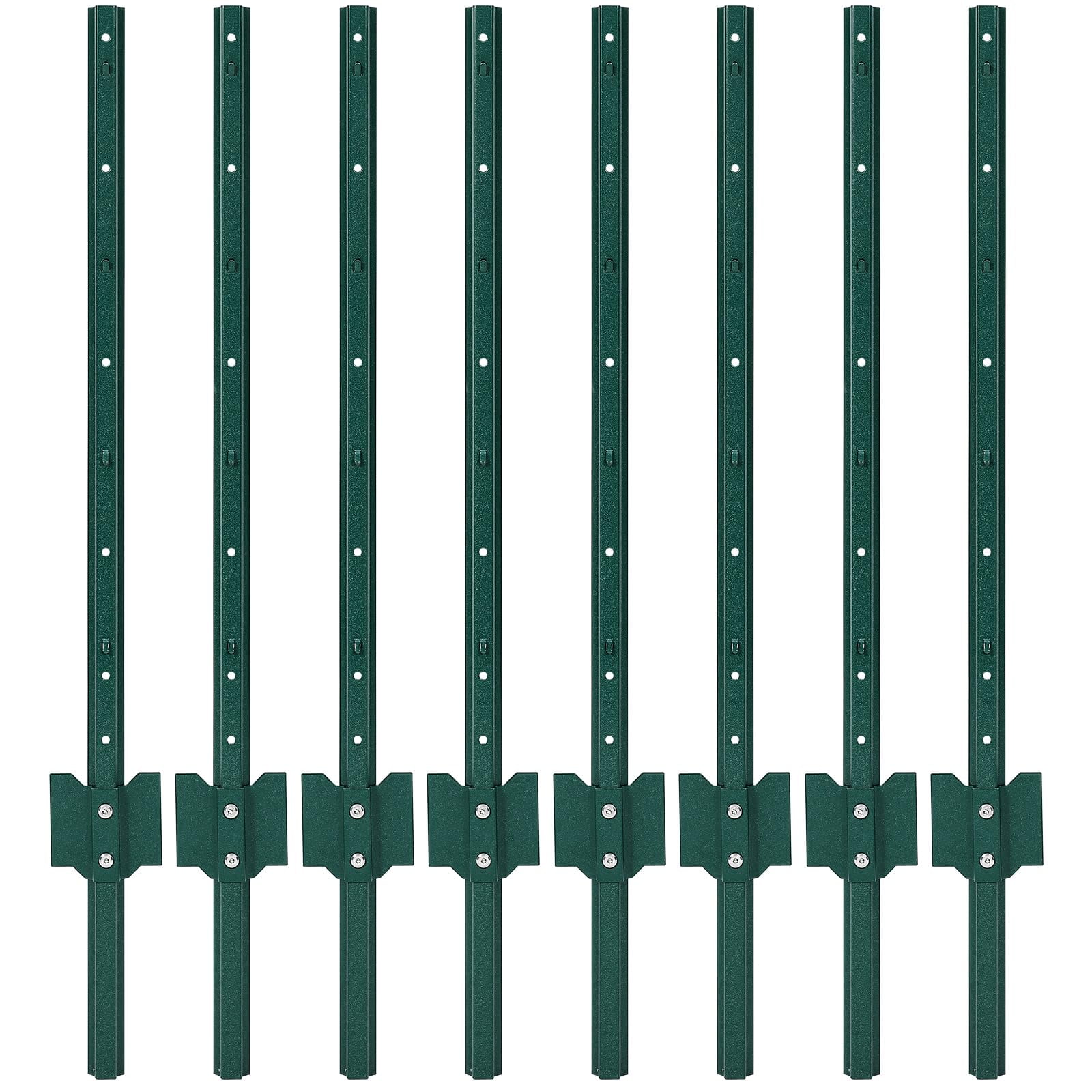 Fence Posts, 3/4/5/6/7FT Sturdy Duty Metal Fence Post, No Dig Garden U ...