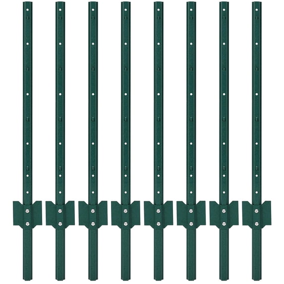 Fence Posts, 3/4/5/6/7FT Sturdy Duty Metal Fence Post, No Dig Garden U ...
