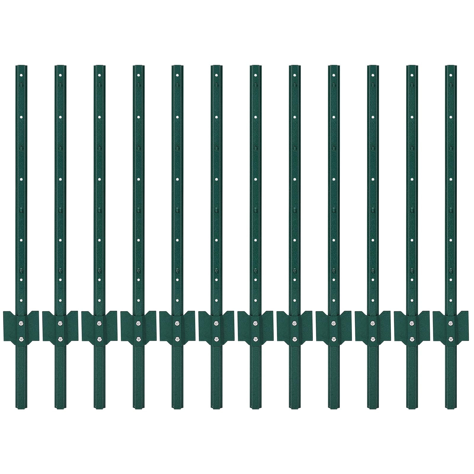 Fence Posts, 3/4/5/6/7FT Sturdy Duty Metal Fence Post, No Dig Garden U ...