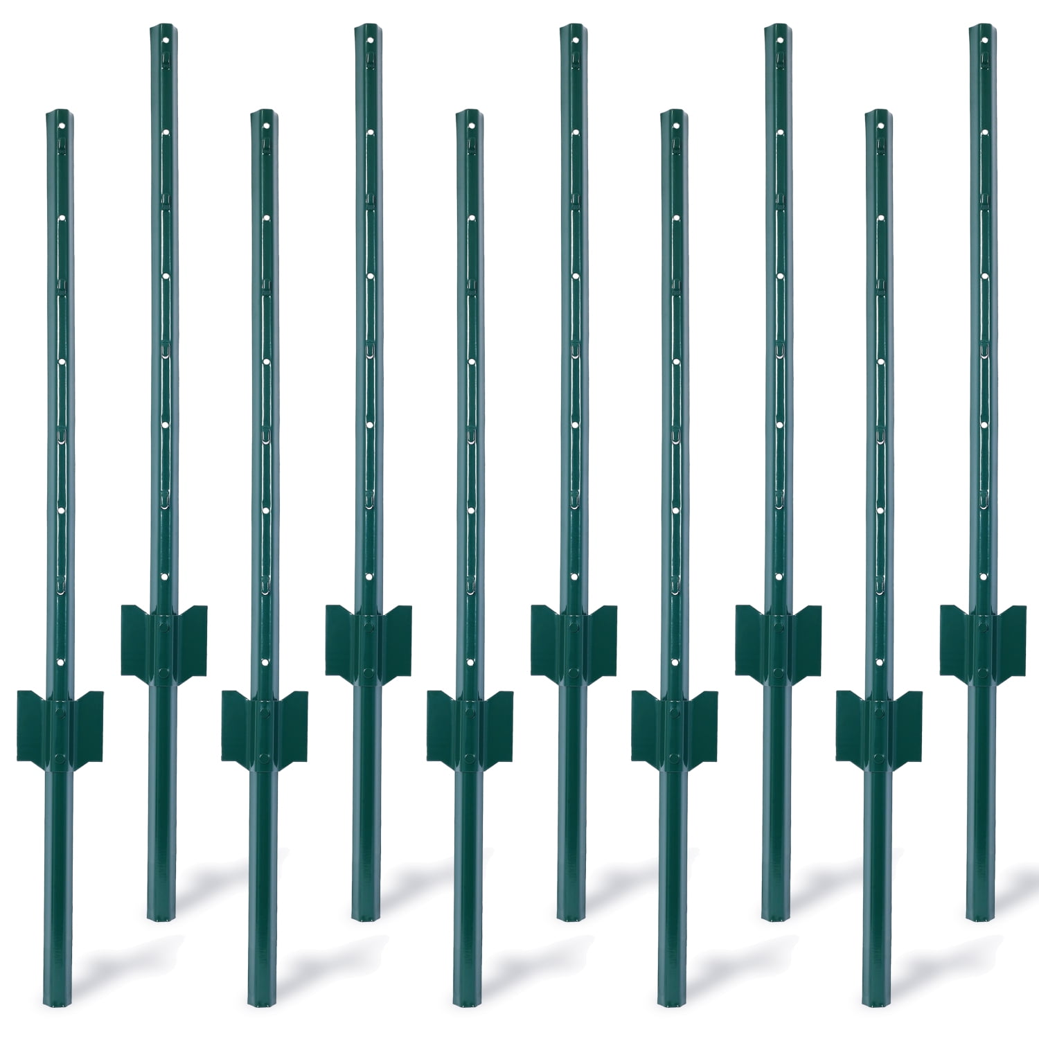 Fence Posts 3Feet - 10Pack Heavy Duty Metal Fence Post with U-Channel ...