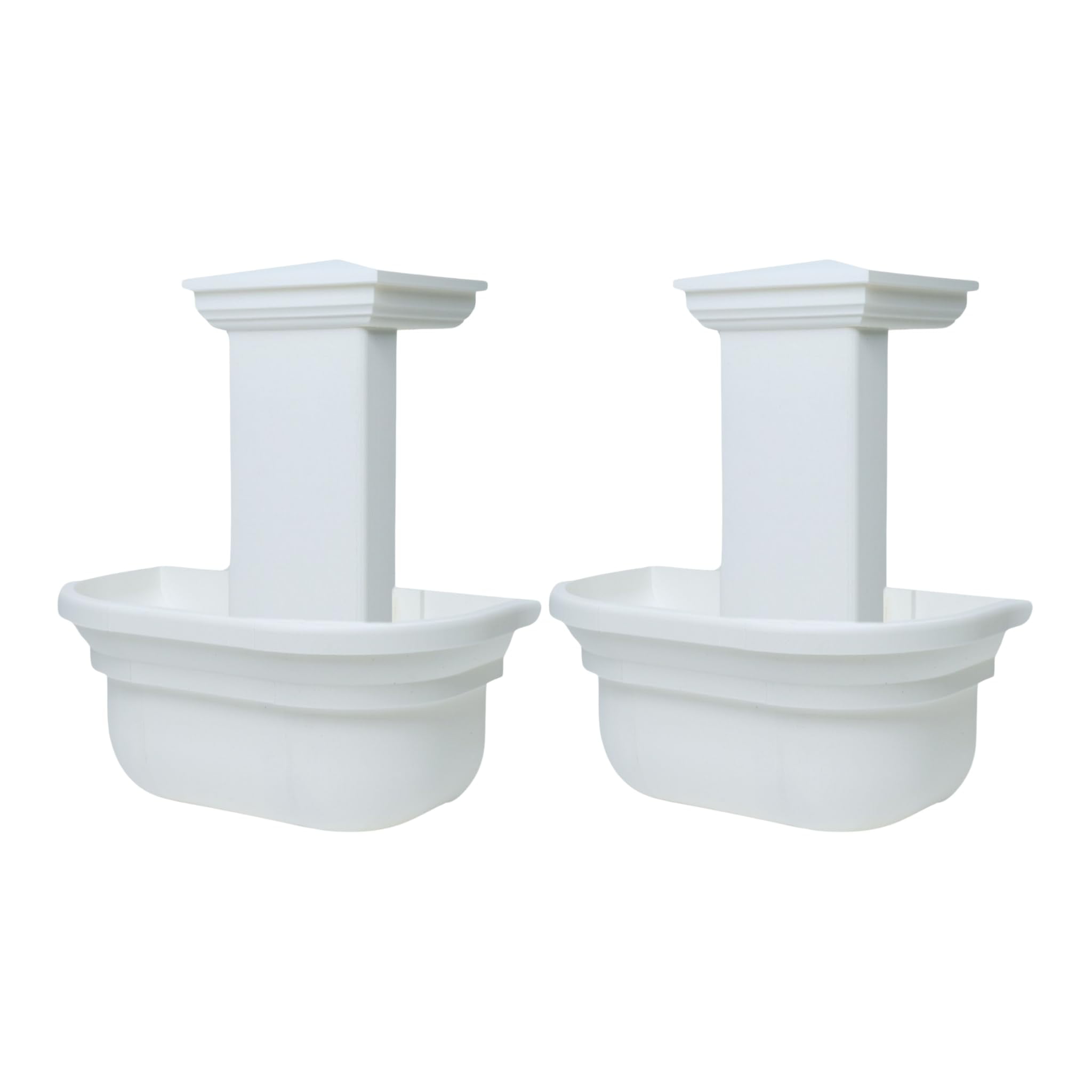 Fence Pot Fence Post Planter - Elegant White Plant Hanger for PVC ...