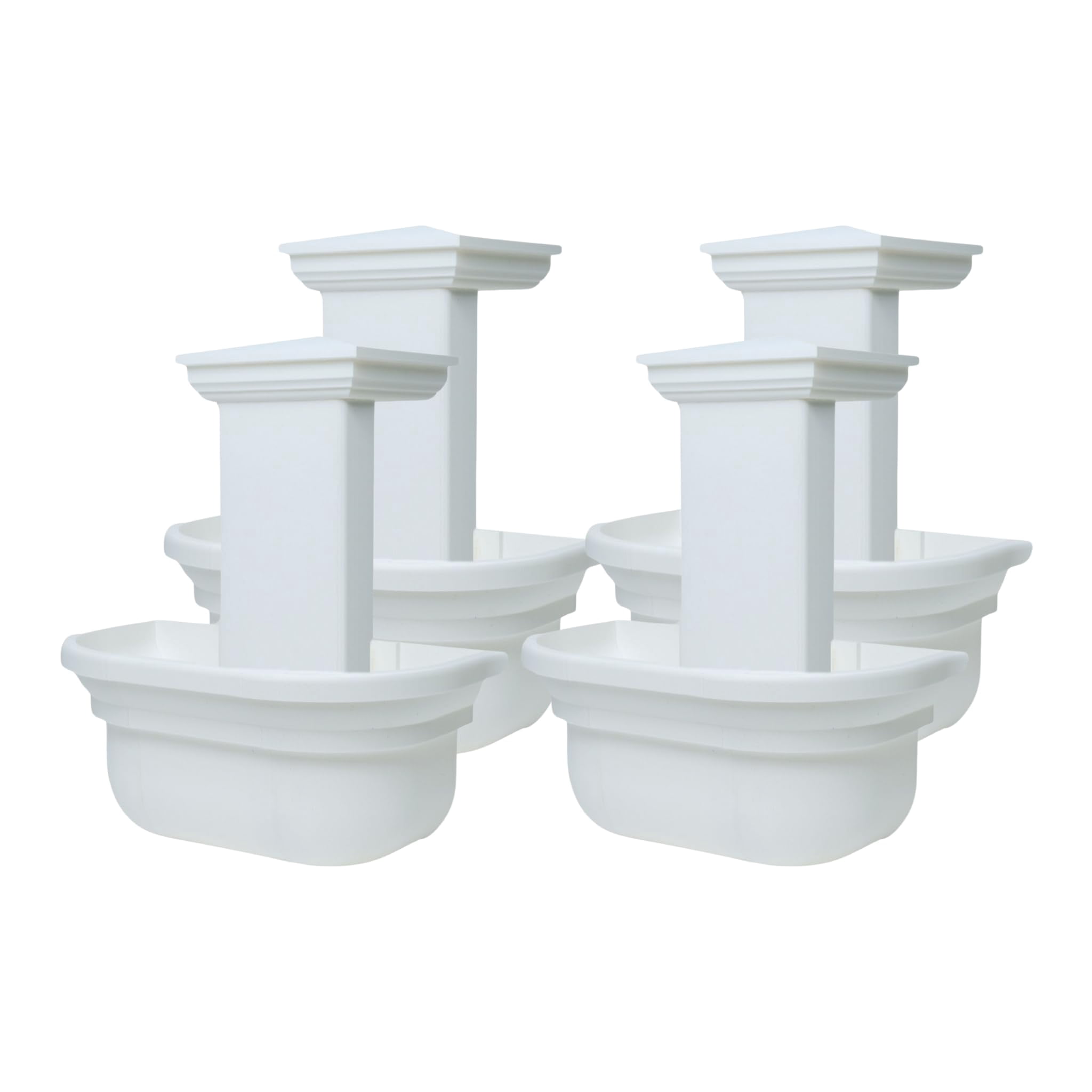 Fence Pot Fence Post Planter - Elegant White Plant Hanger for PVC ...