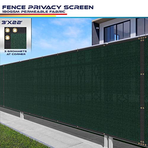 Fence Privacy Screen 3' x 22' Heavy Duty Windscreen Fencing Mesh Fabric ...