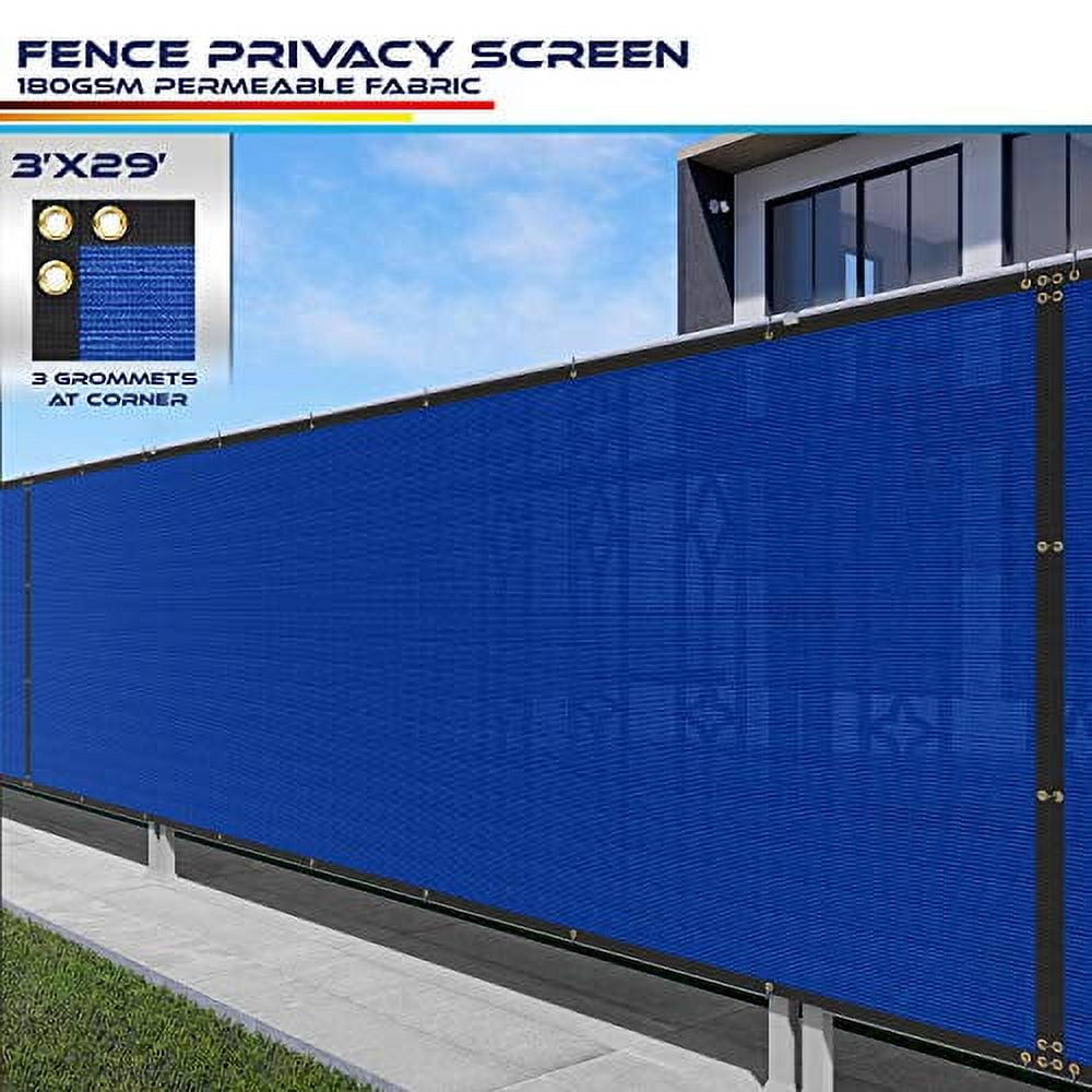 Fence Privacy Screen 3' x 29' Heavy Duty Windscreen Fencing Mesh Fabric ...