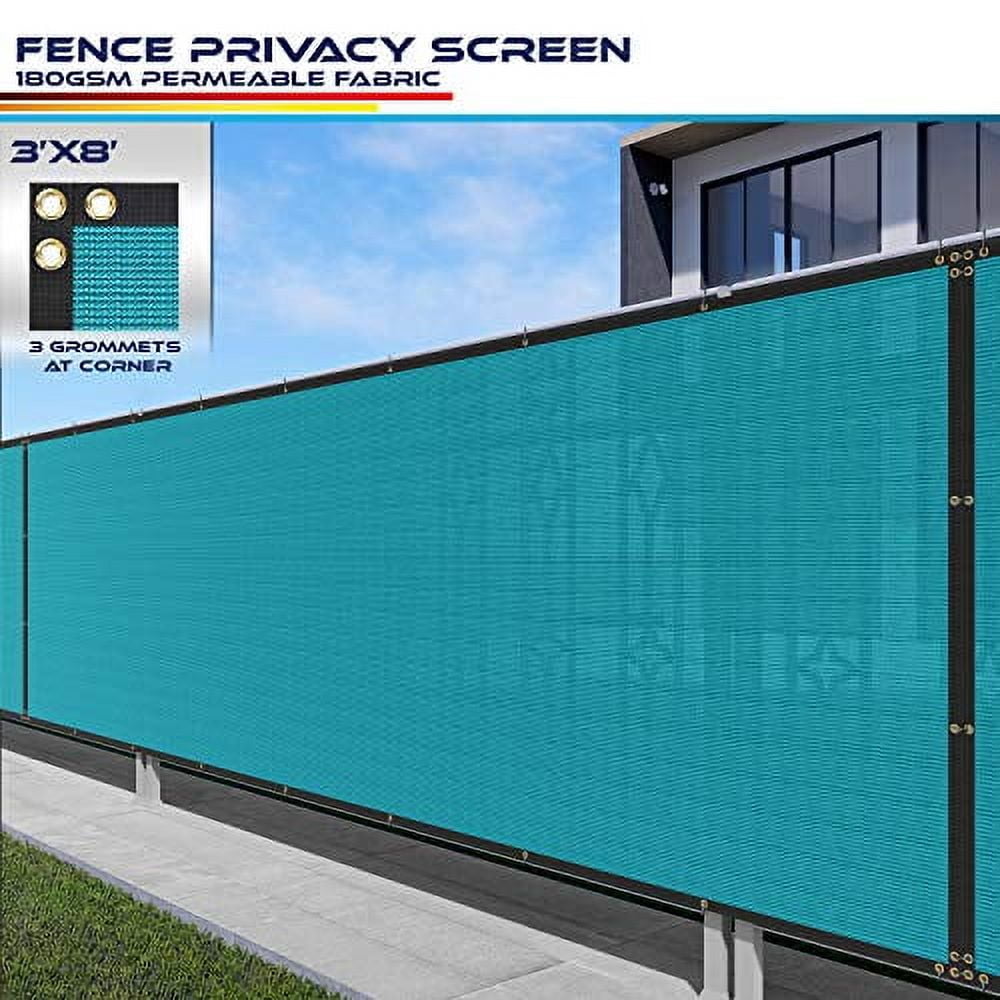 Fence Privacy Screen 3' x 8' Heavy Duty Windscreen Fencing Mesh Fabric ...