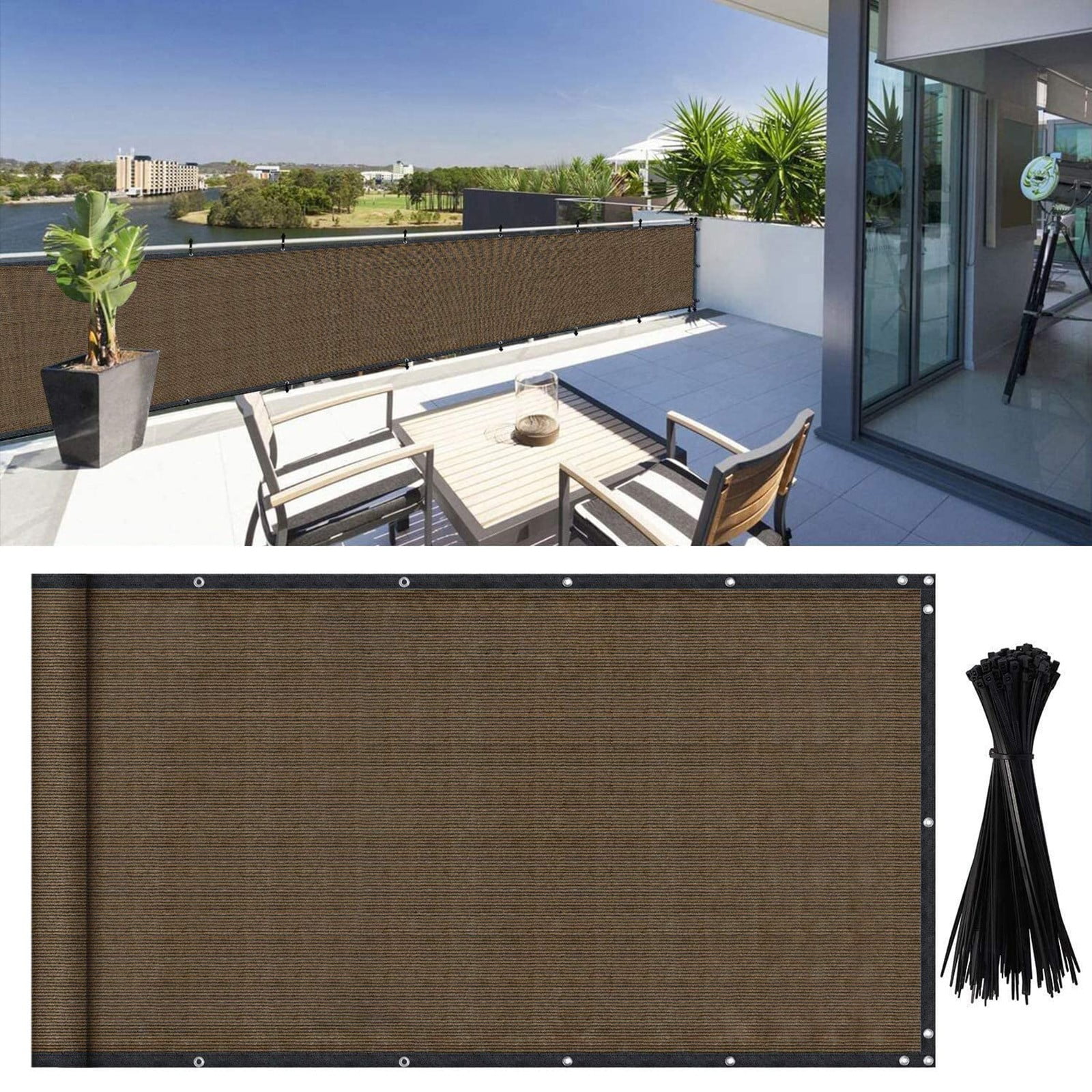 Fence Privacy Screen Balcony X16.4ft Patio Privacy Screen Sun Shade ...