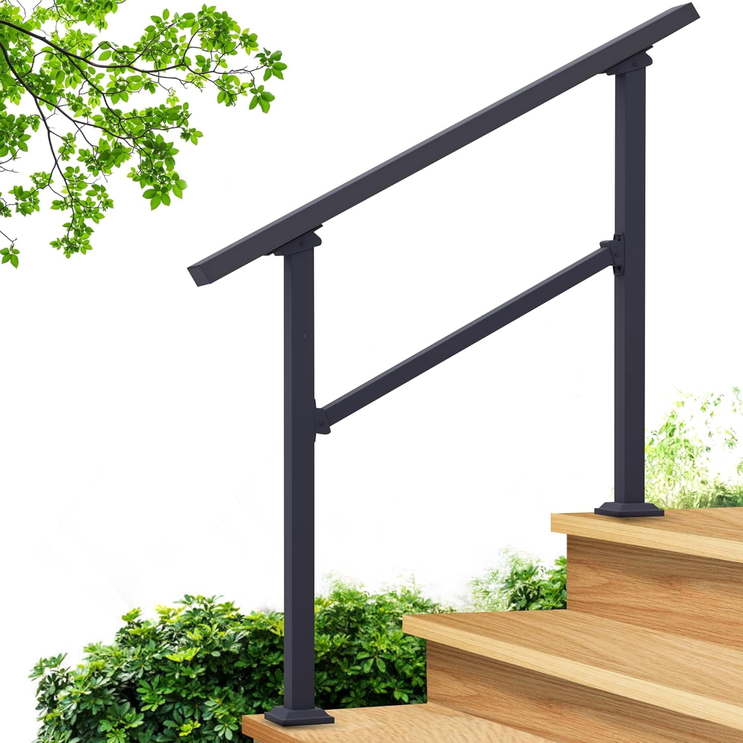 Fence & Rail Hand Rails for Outdoor Steps, 3 Step Handrail & Indoor ...