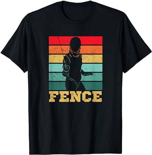 Fence - Retro Vintage Fencing Fencer Swordsman Sword Rapier T-Shirt ...