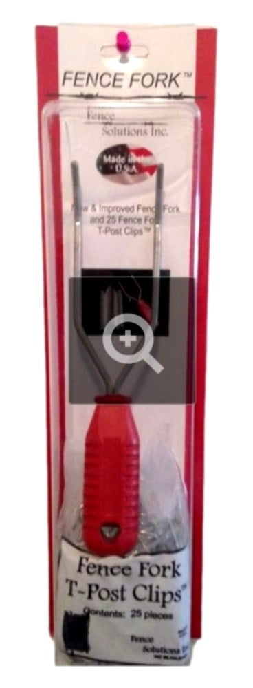 Fence Solutions 211 Fence Fork and 25 T-Post Clips Combo Pack - Walmart.com
