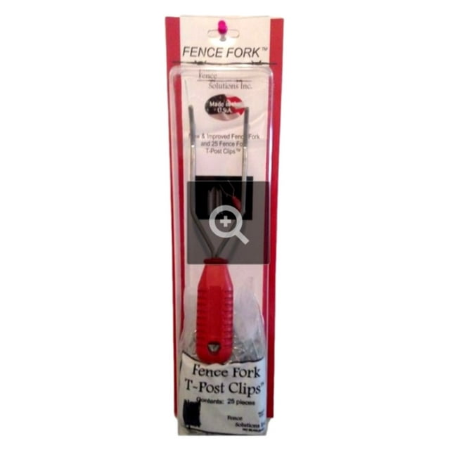 Fence Solutions 211 Fence Fork and 25 T-Post Clips Combo Pack - Walmart.com