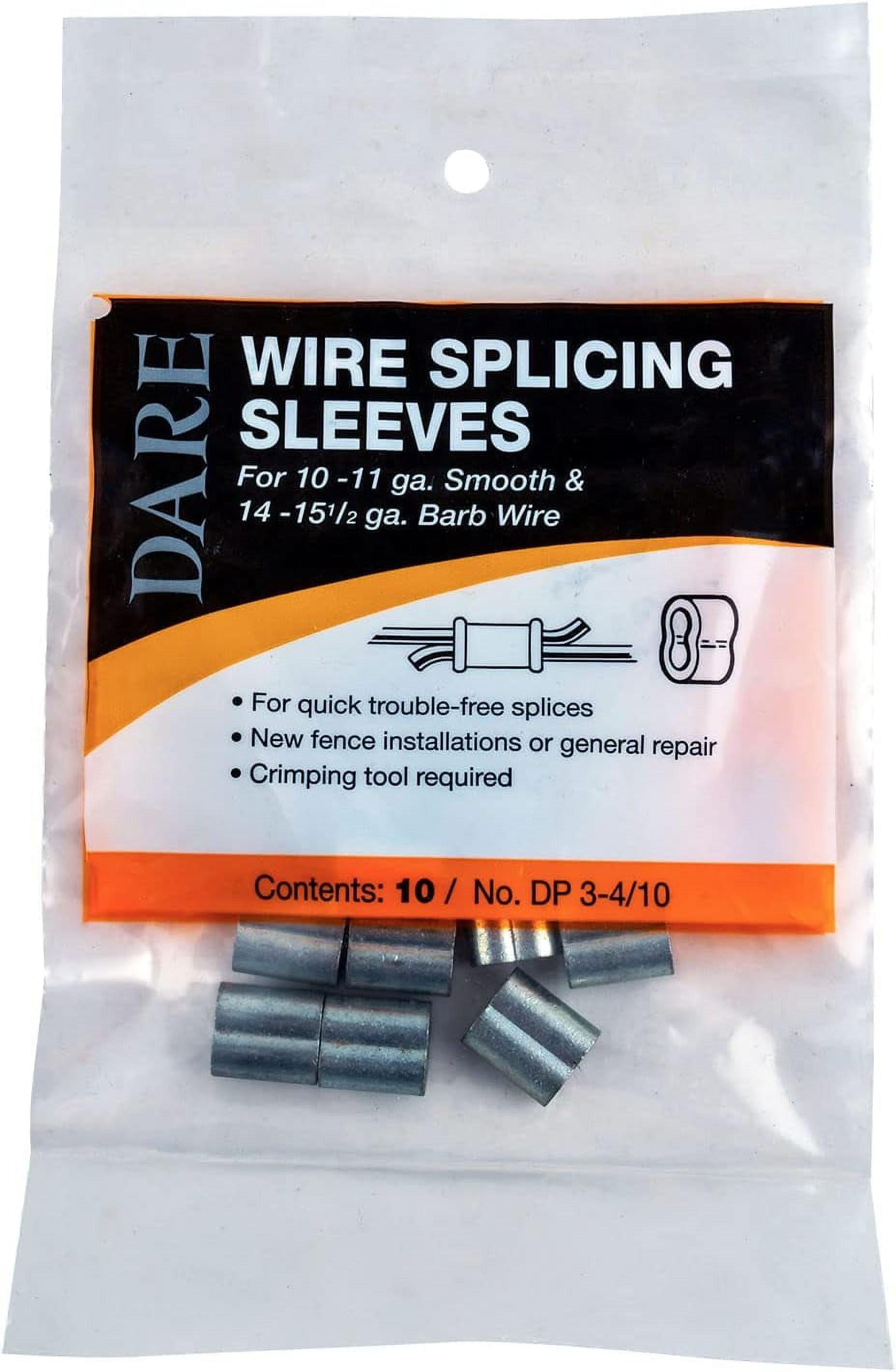 Fence Splicing Sleeve for Smooth & Barb Wire, DP 3-4/10, 10-Pk ...