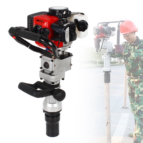 Fence T Post Driver Gas Powered 2 Stroke Motor Pile Drivers Jack Hammer ...